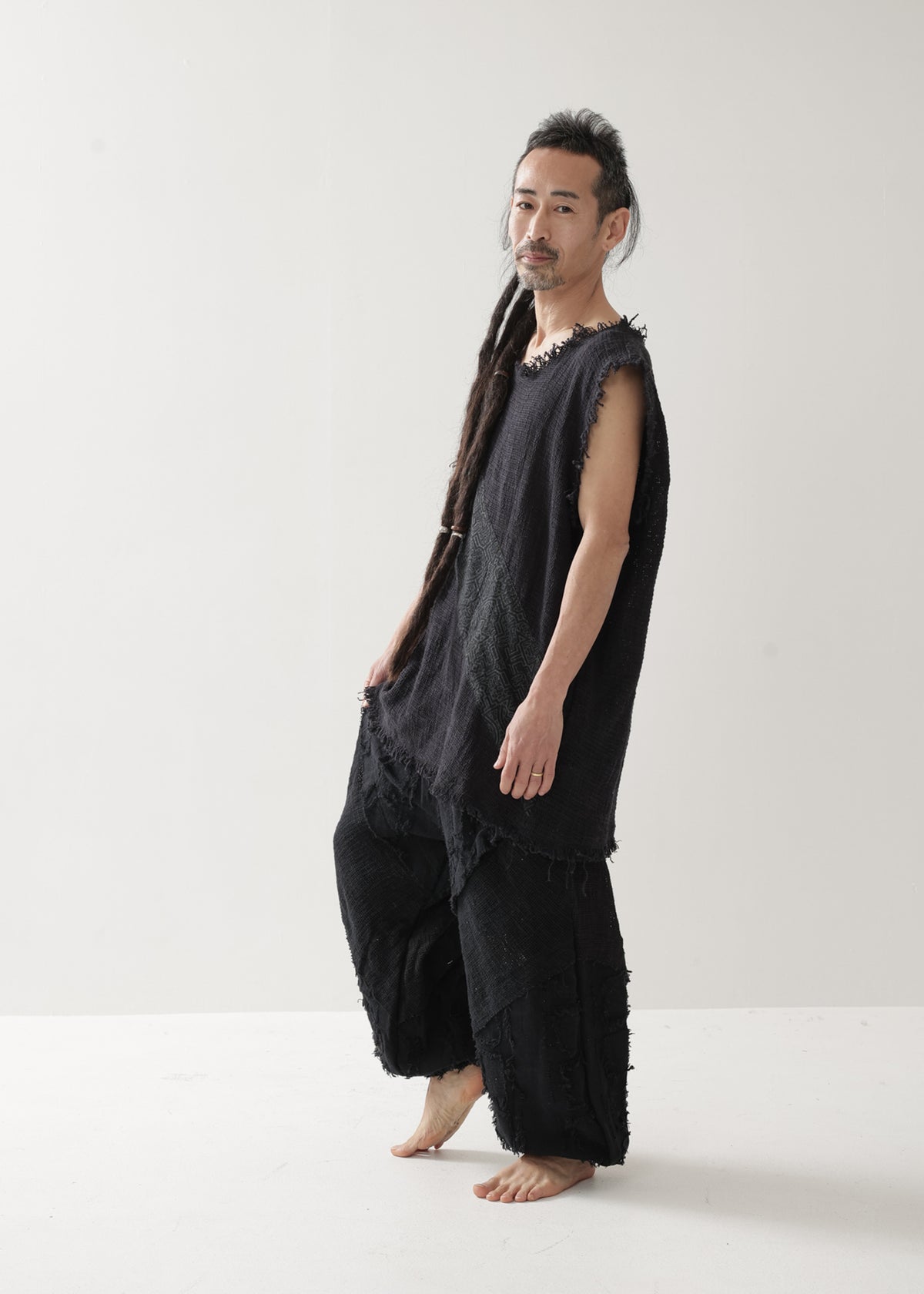 [SHIPIBO] シピボ柄 カットオフ チュニックタンク | KujA